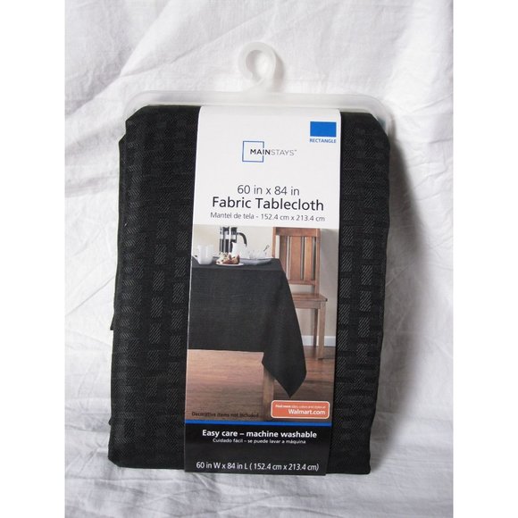Mainstays | Kitchen | New Mainstays 6x84 Black Woven Rectangle Fabric ...